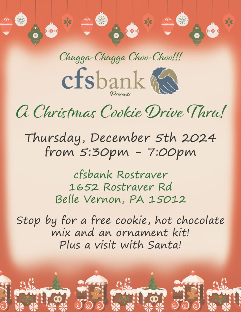 Rostraver Christmas Cookie Drive Thru - cfsbank